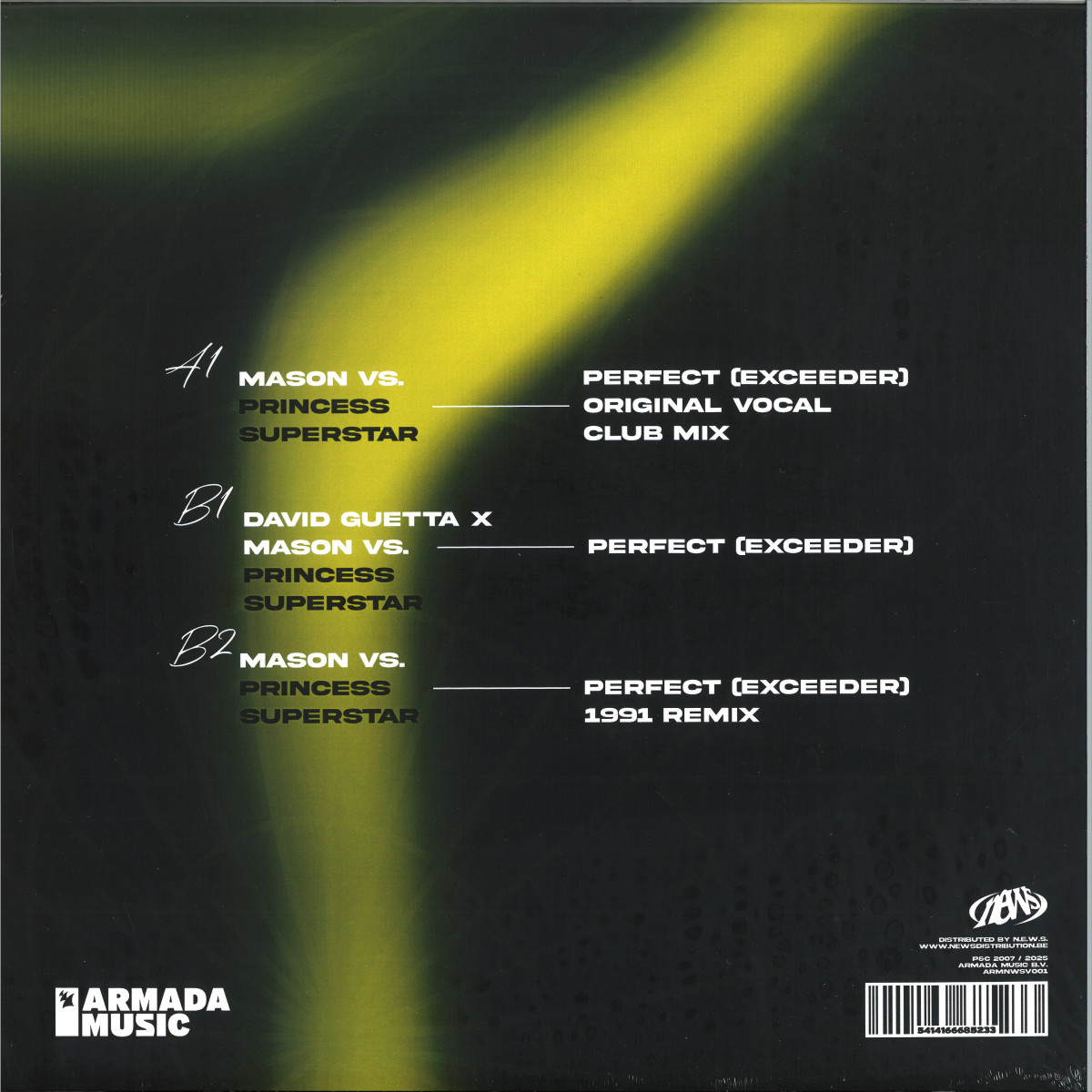 MASON VS PRINCESS SUPERSTAR - PERFECT (EXCEEDER) / Armada ARMNWSV001- Vinyl