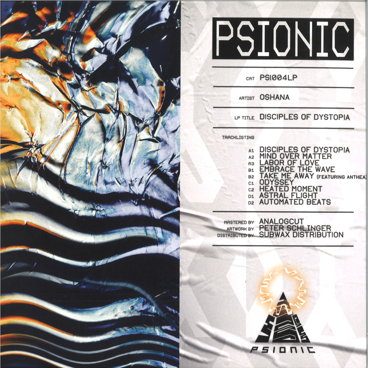 Oshana - Disciples of Dystopia LP 2x12" / Psionic PSI004LP- Vinyl