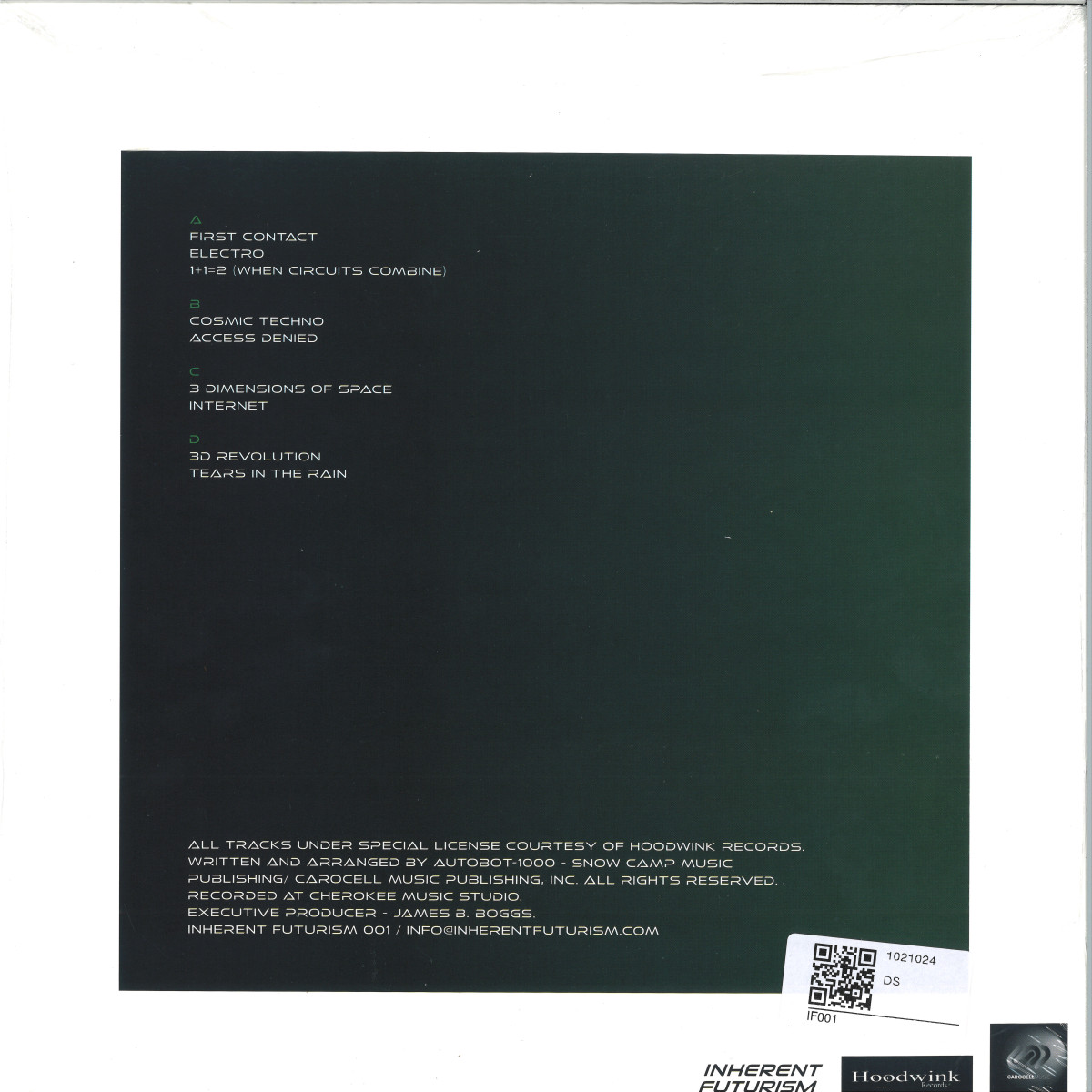 Autobot-1000 - 3 Dimensions Of Space LP 2x12" / Inherent Futurism IF001 ...