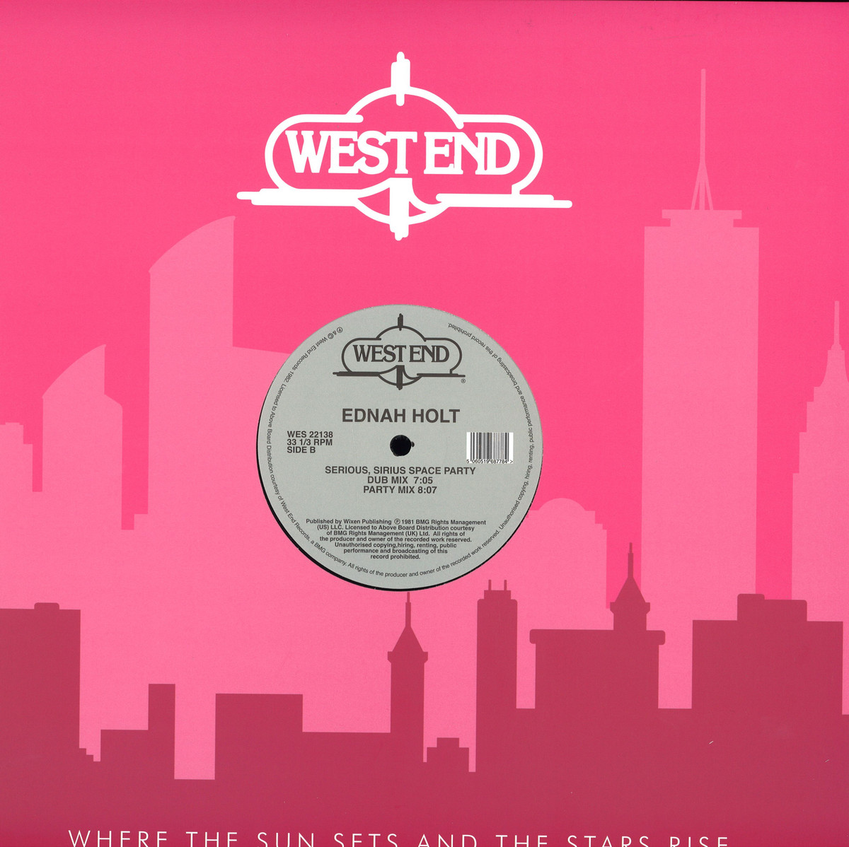 Ednah Holt - Serious, Sirius Space Party / WEST END RECORDS WES22138- Vinyl