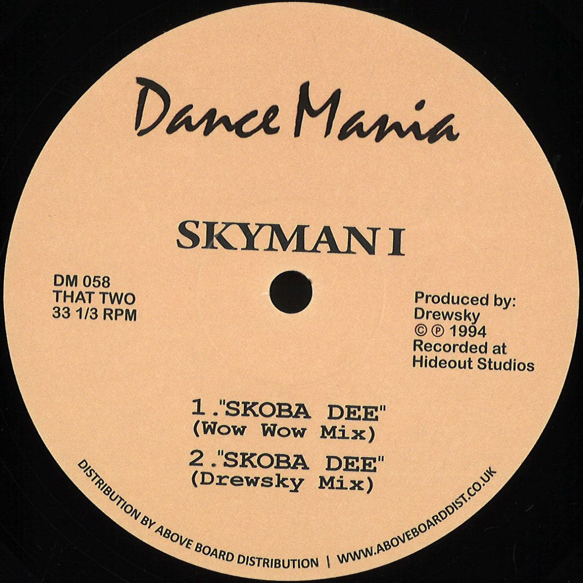 Skyman I ( Drewsky) - Focus / Dance Mania DM058- Vinyl