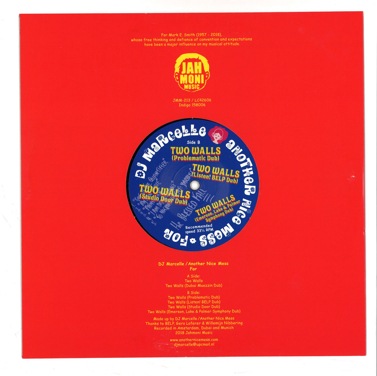 DJ Marcelle / Another Nice Mess - For / Jahmoni Music JMM-213- Vinyl