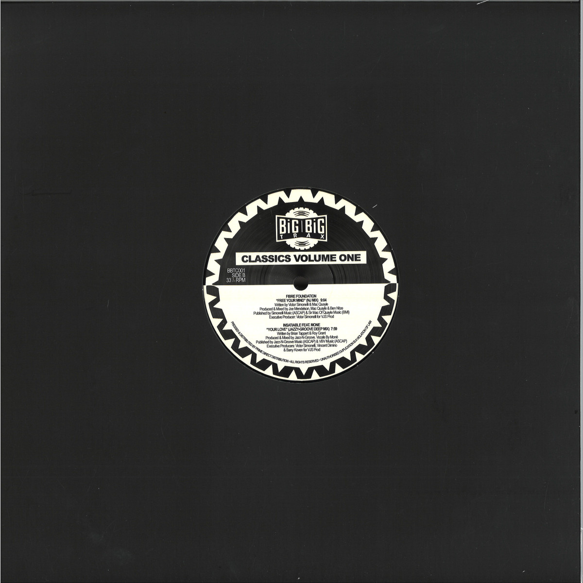 Various - Big Big Trax Classics Vol 1 / Big Big Trax BBTC001- Vinyl
