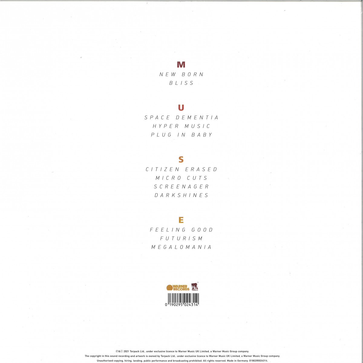 Muse - Origin of Symmetry (XX Anniversary RemiXX) / Warner UK ...