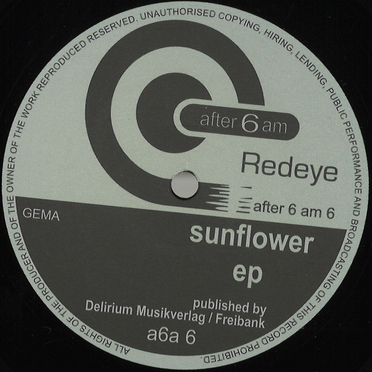 Redeye - Sunflower EP / After 6 AM A6A06- Vinyl