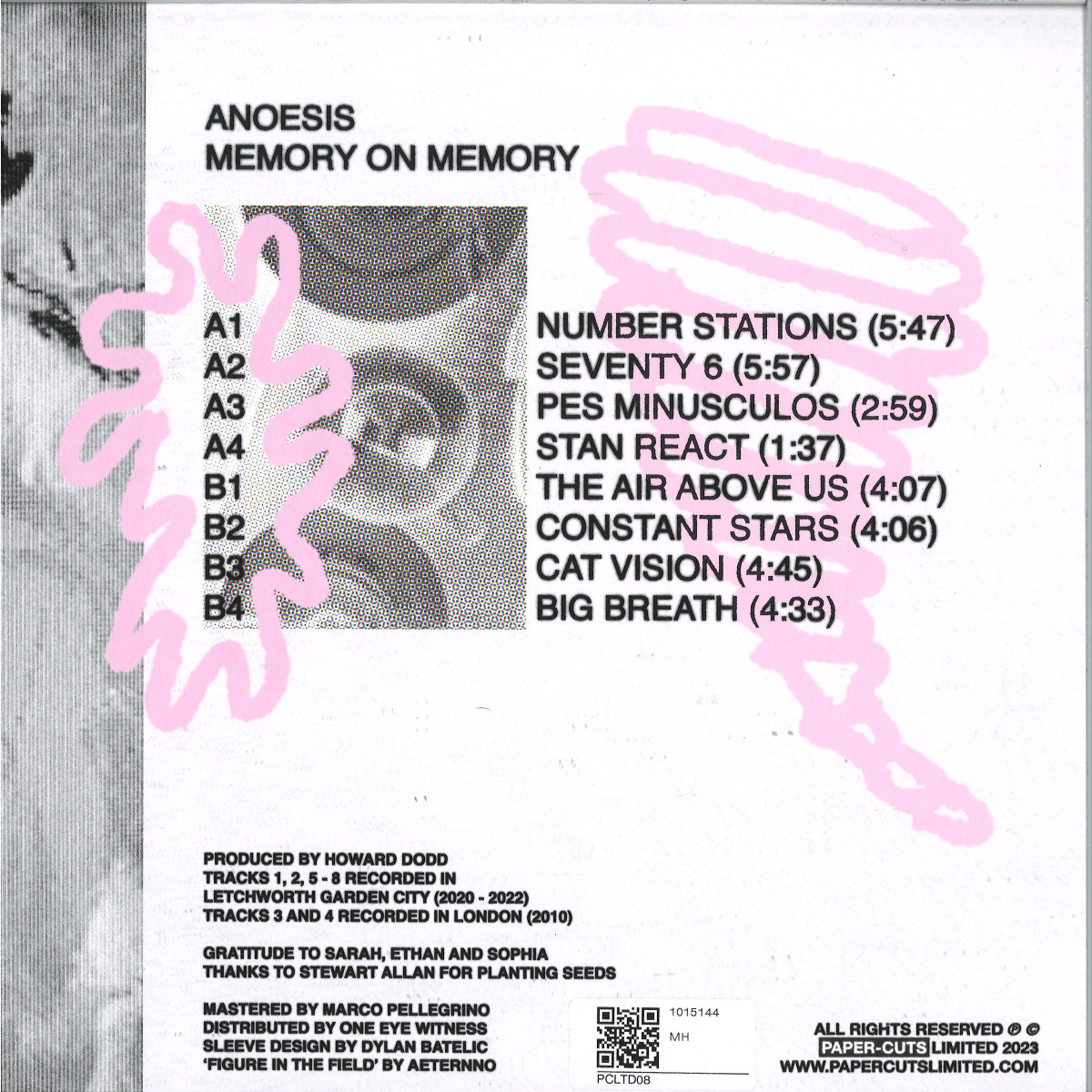 Anoesis - Memory On Memory LP / Paper Cuts PCLTD08- Vinyl