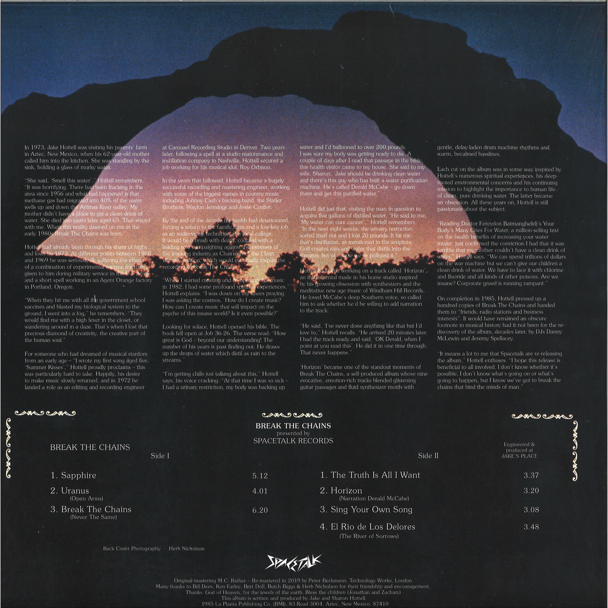 JAKE HOTTELL - BREAK THE CHAINS / SPACETALK STLKLP005- Vinyl