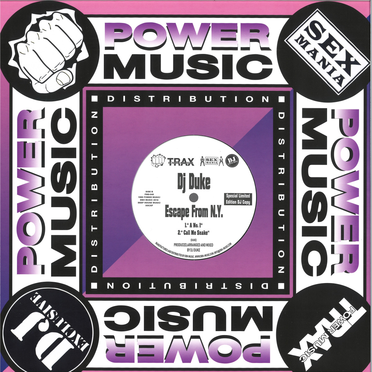 DJ Duke - Escape From N.Y. / Power Music Records PMD-040- Vinyl