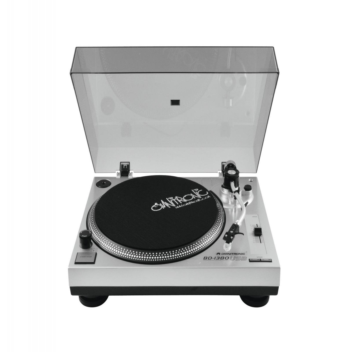 Turntable / Plattenspieler - OMNITRONIC BD-1380 USB Silver / Omnitronic ...