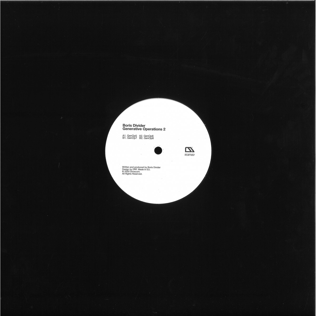 Boris Divider - Generative Operations 2 / DRIVECOM Records DCOM017- Vinyl