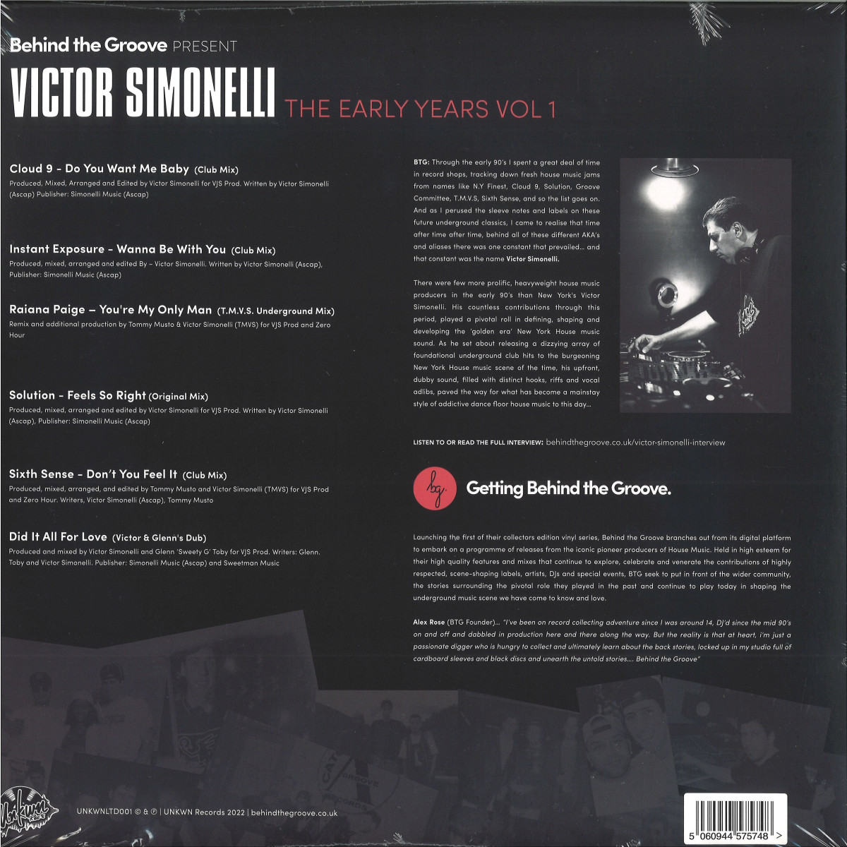 Victor Simonelli - Behind The Groove Present Victor Simonelli The Early ...