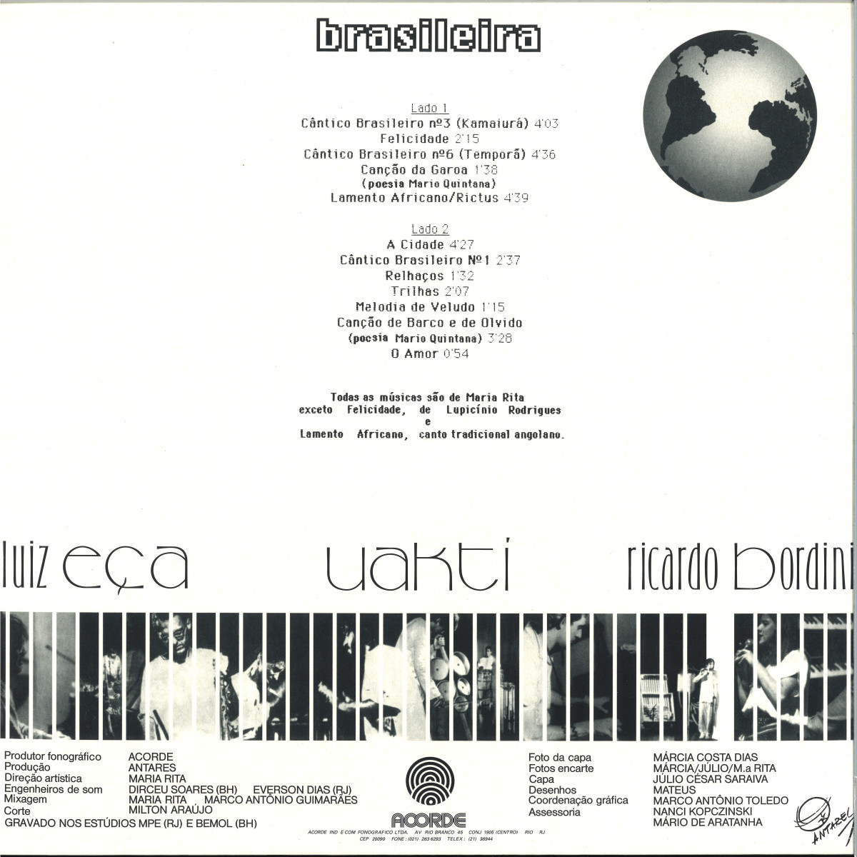 Maria Rita - Brasileira LP / Mr Bongo MRBLP288- Vinyl