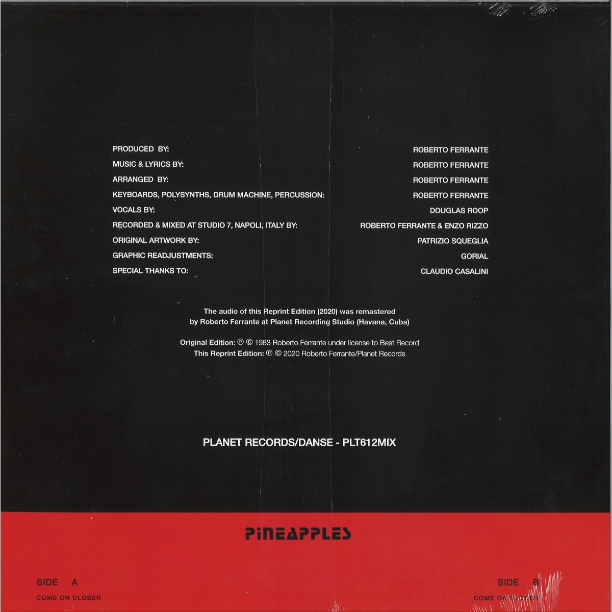 PINEAPPLES feat DOUGLAS ROOP - Come On Closer / Danse Planet PLT612MIX ...